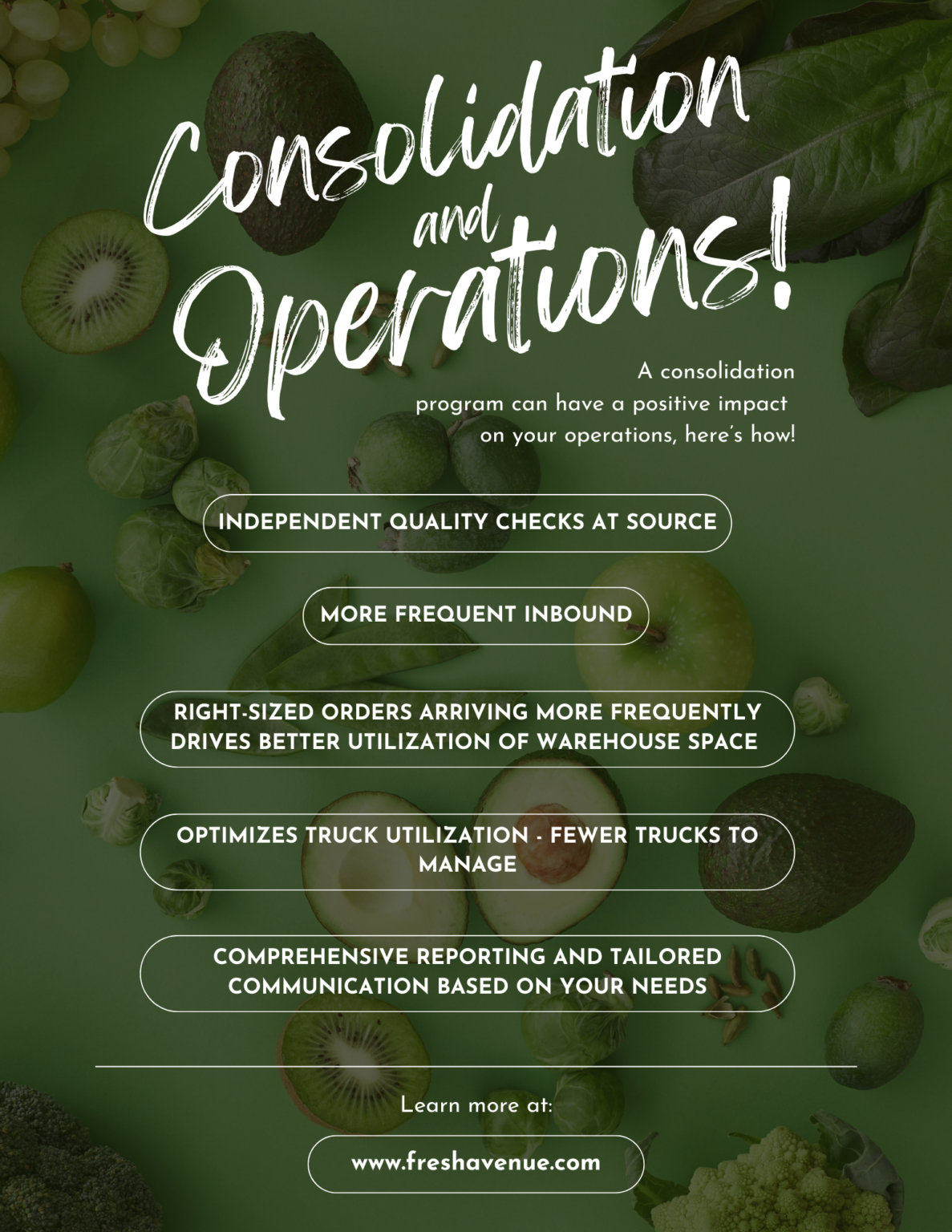 Consolidation and Operations - Fresh Avenue